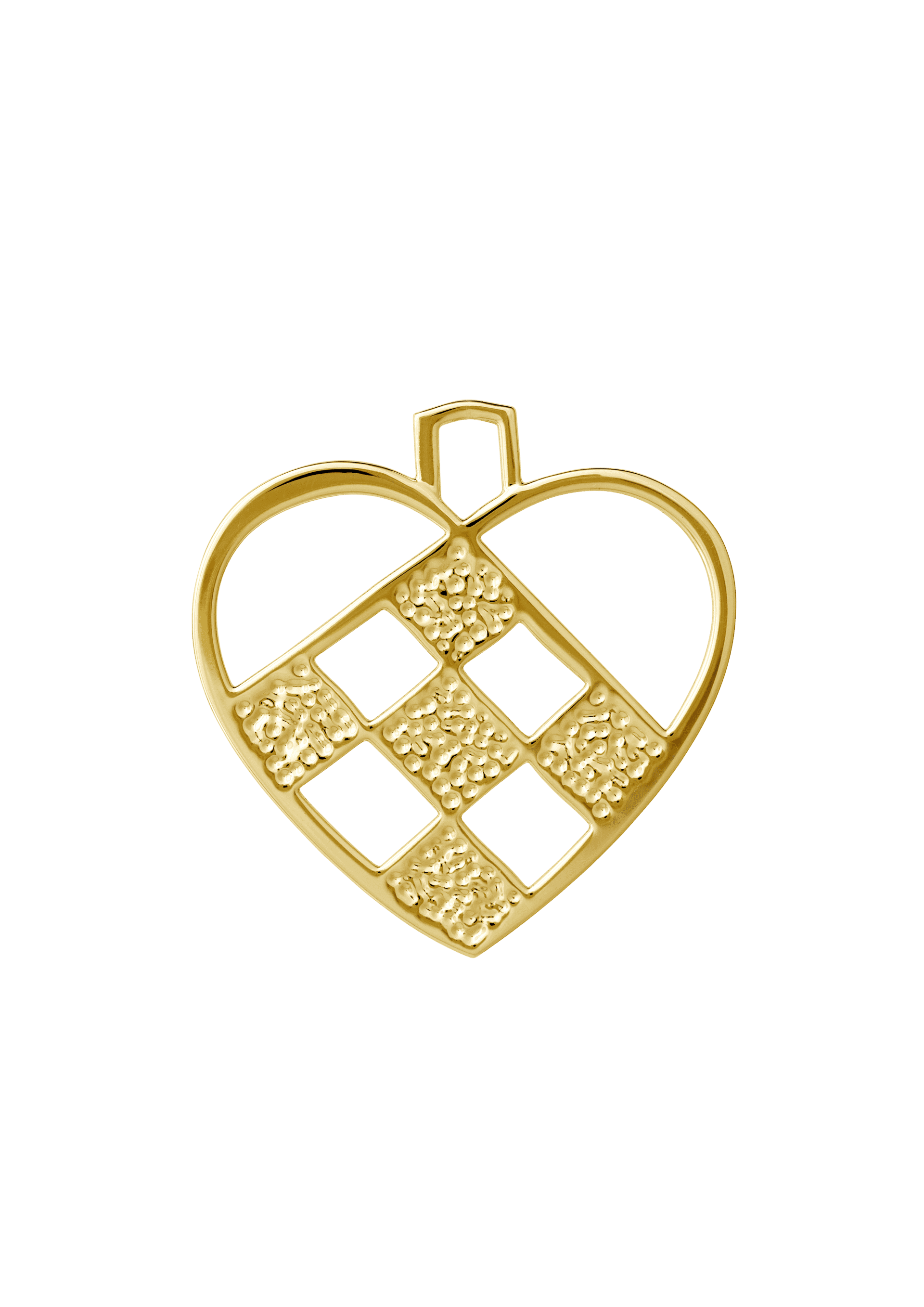 Rosendahl Flettet hjerte H7.5 forgyldt - Køb her