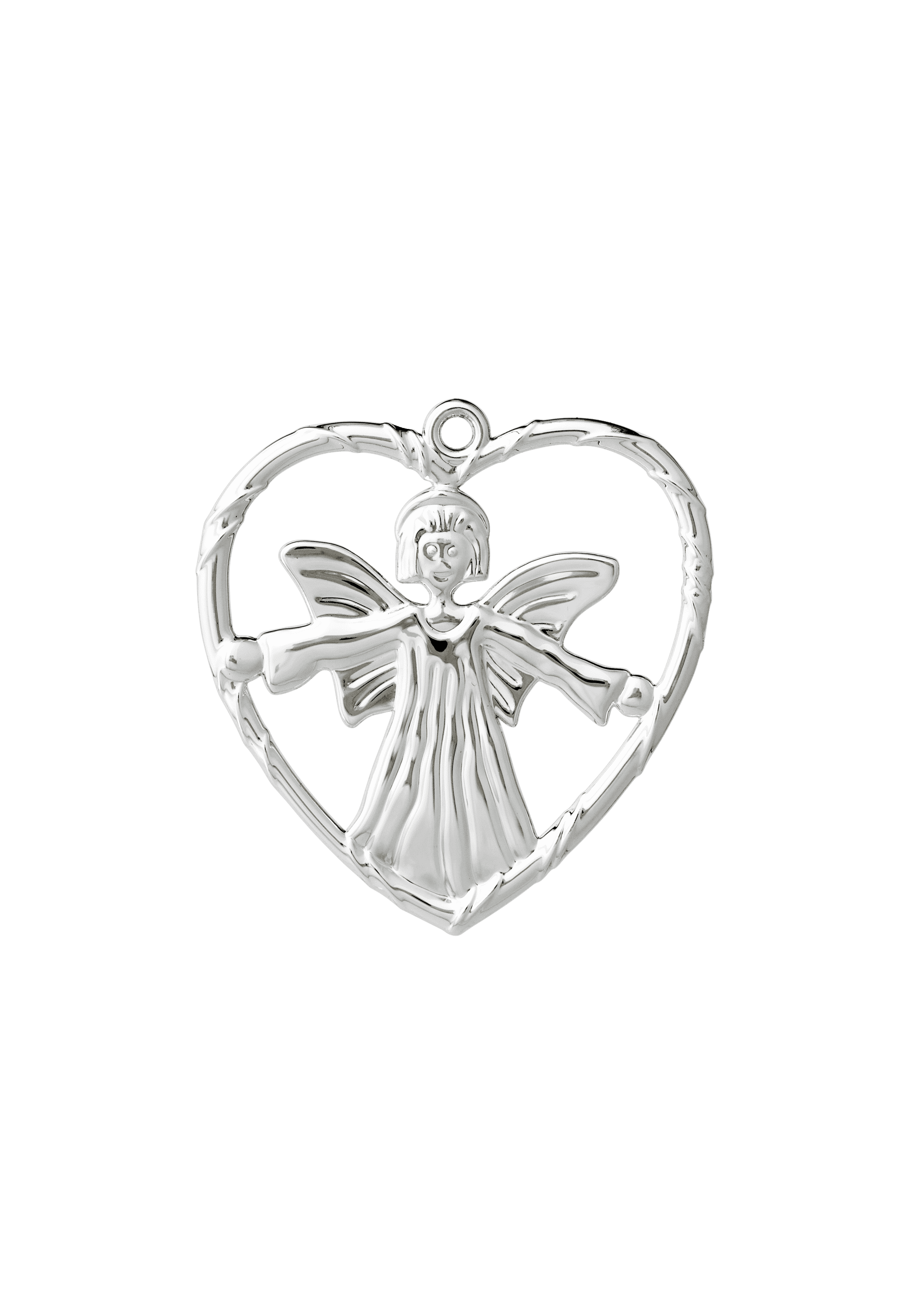Rosendahl Engel i hjerte forsølvet H7 cm – Køb her