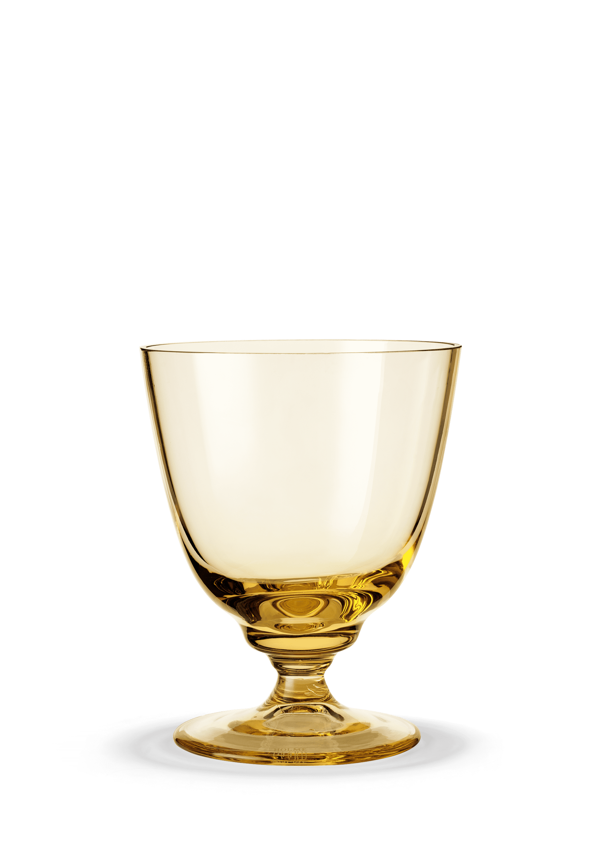 Holmegaard Flow Glass on foot 35 cl amber