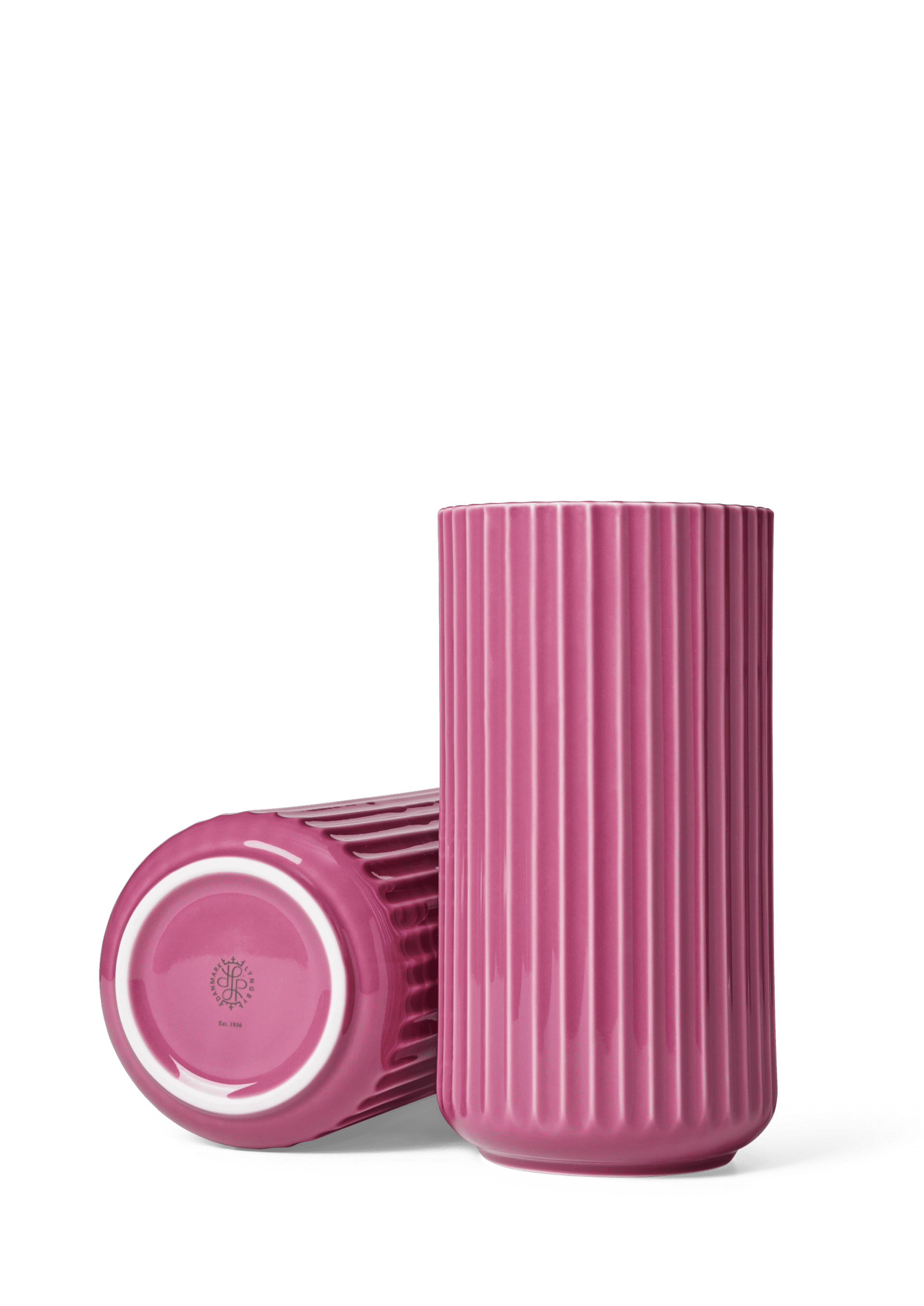 Lyngby Porcelæn Vase H20.5 cm in Purple from serie Lyngby